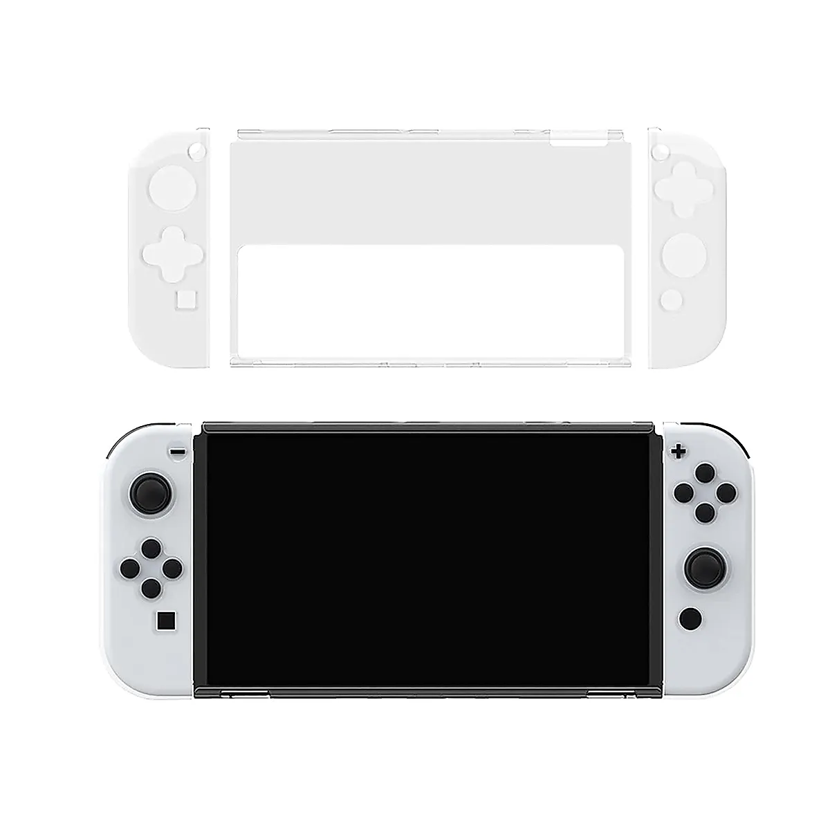 ECHZOVE Nintendo Switch OLED Protective Case, Switch OLED Clear Cover Case TPU Case for Joyons, Case for Nintendo Switch OLED 2023