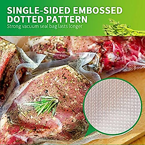 VEBUG Vacuum Sealer Bags, 3 Pack 11’’x16’Vacuum Sealer Bags Rolls, Seal a Meal, Commercial Grade, BPA-Free, Food Vac Bags for Storage, Meal Prep or Sous Vide