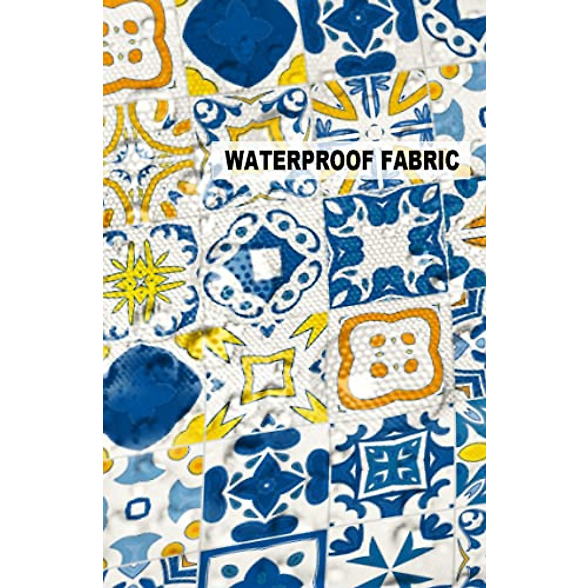 Pillow Covers 20x20in Waterproof Throw Pillows for Couch, Blue Mosaic Throw Pillow Covers, Pack of 2 Decorative Pillows Cushion Case for Bed Sofa, Outdoor Pillows for Patio Furniture