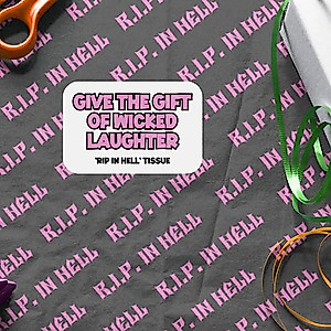 Funny Tissue Paper, Funny Wrapping Paper Adult, Rude Wrapping Paper, Non-Toxic Acid Free Inappropriate Gift Wrap Size 15" by 21", Friend Gift, Black Tissue Paper, rip Unique Wrapping Paper (Tissue)