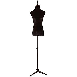 Tailors Dummy Mannequins Female Mannequin Dummy with Metal Base Stand, Adult Women Dress Form for T-Shirts/Suits/Wedding Gown, Hollow Plastic Body & Easy Install Dressform Mannequin