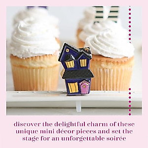 Nora Fleming Spooky Spaces - Hand-Painted Ceramic Halloween Decor - Fall Minis for The Home and Office