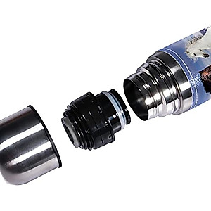 sdfsdfsd 17 oz Vacuum Insulated Stainless Steel Water Bottle Sports Coffee Travel Mug Flask Genuine Leather Wrapped BPA Free, Horse Pattern