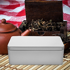 Luxshiny 2Pcs Tin Storage Boxes Lids Tea Leaf Candy Crafts Portable Tinplate Containers Home Organizer Decorative Storage Boxes with Lids