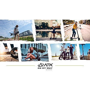 ATK H7 Adults Electric Scooter 16 Mph Speed 350W Powered Motor Commuting Electric Scooter - Foldable with Battery Power - 8.5'' solid front Tire - Up to 16 Miles Range - Water resistance