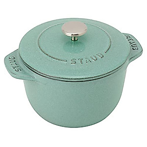staub La Cocotte de GOHAN 40508-417 La Cocotte de Gohan Sage Green S 40508-417 Rice Pot, 1 Piece of Rice Cooker, Cast Iron Pot, Rice Cooker with Serial Number