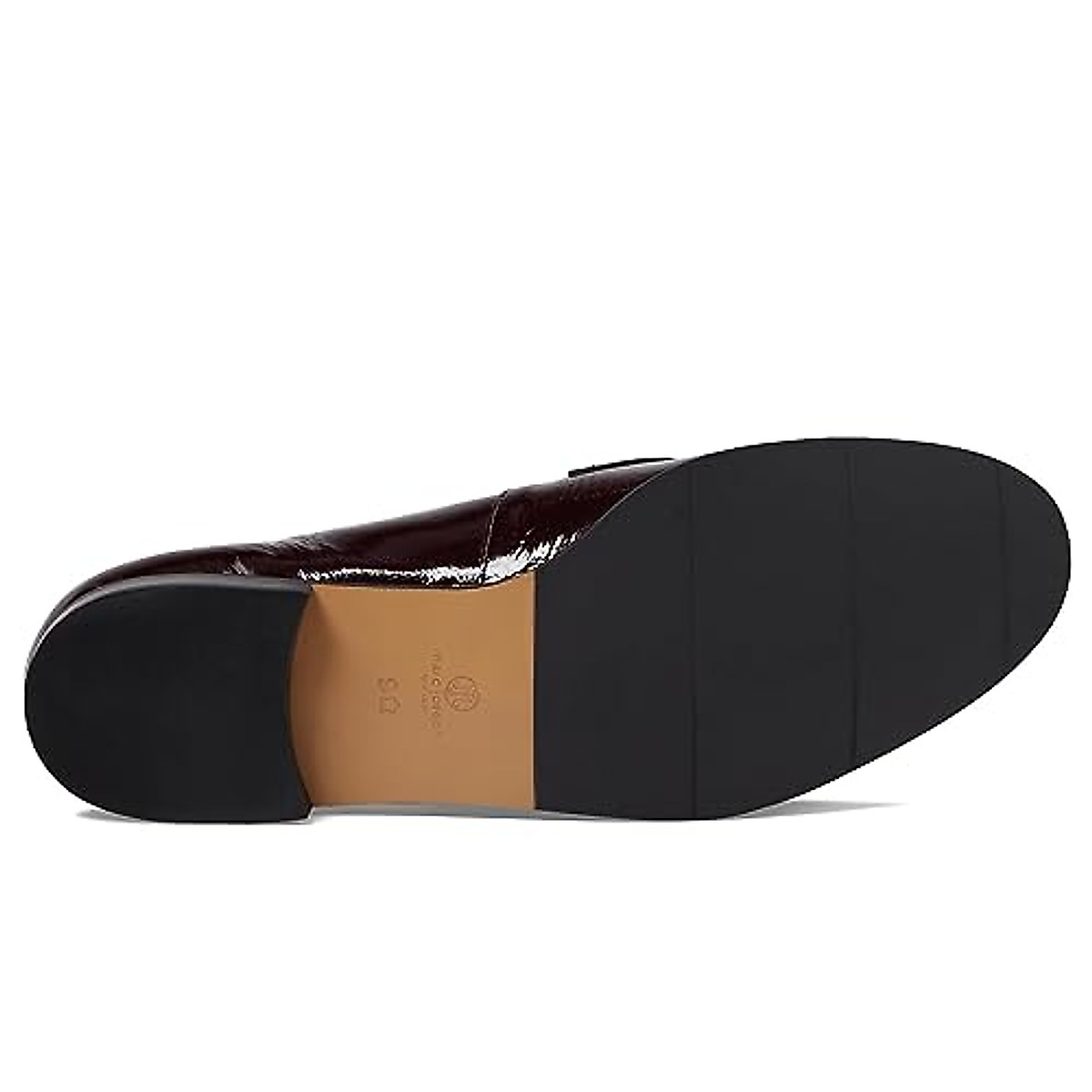 Marc Joseph New York Bryant Park Loafers for Women – Leather Sole Insert – Flexible Rubber Sole – Penny Strap Wine Svelte Patent 9.5 M