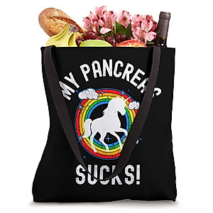 My Pancreas Sucks! Funny Type One Diabetes Diabetic Gift Tote Bag