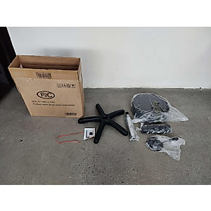 F2C PU Leather Round Salon Stool with Metal 5 Star Base and Wheels, Height Adjustable Hydraulic Bar Swivel Rolling Facial Massage Spa Task Chairs Black