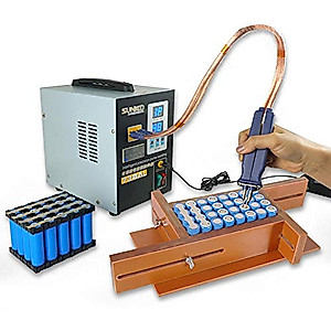 CNCEST Spot Welder, Spot Welder Machine with 738AL Telescopic Arms, Handheld Hot-air 18650 Pulse Welding Machine, 110V 3.6KW