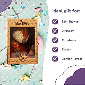 WILD BABY Fox Stuffed Animal - Heatable Microwavable Plush Pal with Aromatherapy Lavender Scent for Kids - Fox Plush 12"