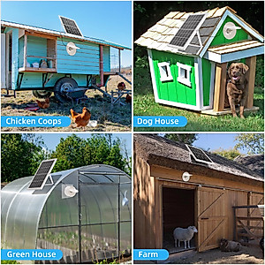 Solar Powered Fan,IUZEAI 20W Solar Panel with Bracket 8" Solar Fan with Longer 16.4ft Wire Waterproof Strong Airflow with Assembly Accessories Solar Fans for Outside,Warehouse, Shed, Kitchen, Attic