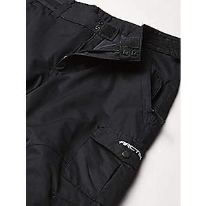 Arctix Kids Snow Sports Cargo Snow Pants with Articulated Knees, Black, X-Large, 1540