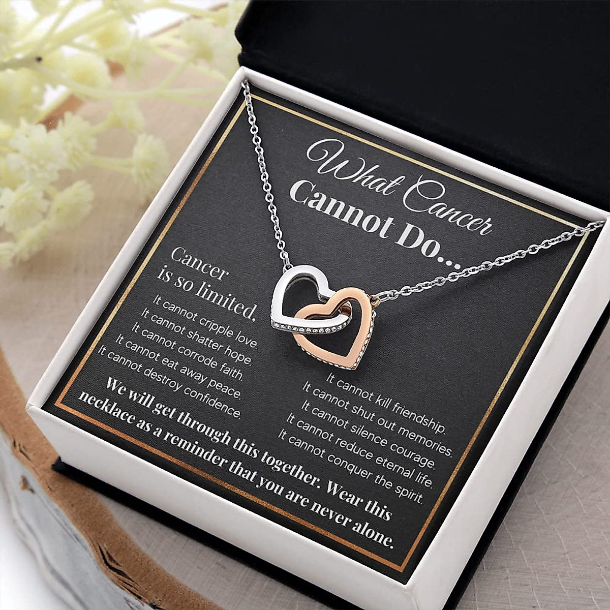 FG Family Gift Mall Cancer Gifts For Women, Comfort Items For Chemo Patients, Breast Cancer Survivor Gifts For Female, Stainless Steel, Cubic Zirconia