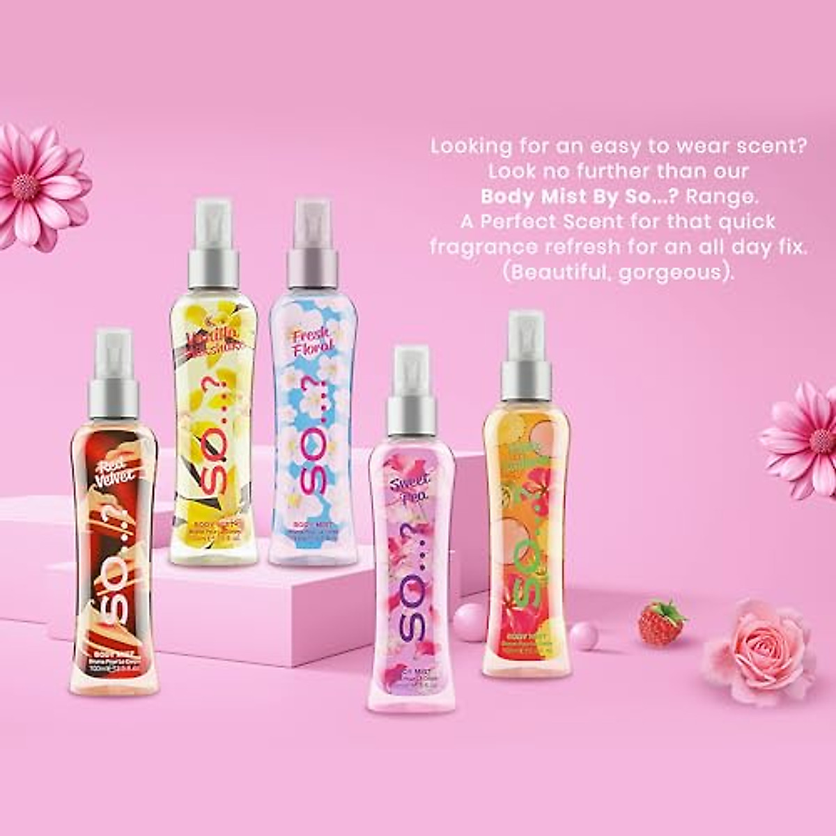 So…? Sweet Pea Body Mist - Floral Perfume for Women with Bergamot, Sweet Pea, Peony Notes - Ideal Gifts for Women - Body Spray for Women - 3.5 oz