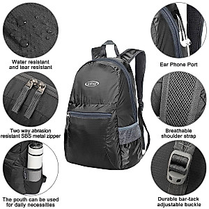 G4Free 20L Lightweight Packable Backpack Travel Hiking Daypack Foldable