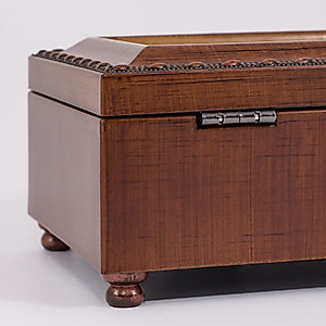 Cottage Garden Behold The Lady Woodgrain Petite Music Box/Jewelry Box Plays Ave Maria