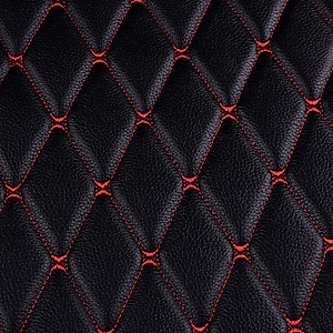 ikasus Quilted Foam Vinyl Fabric Diamond Pattern with Thick Sponge Backing Faux Leather Fabric for Car Headliner, Furniture Upholstery, Headboards,155x100CM