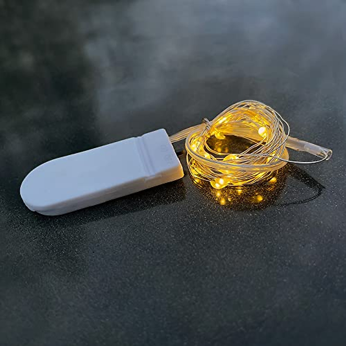 ejoyce 5 Pack LED Battery Operated Fairy Lights for DIY, Party Lights, LED Mason Jar Wedding Deco Light, Home Decor, EJ-2050 (Warm White/Copper Wire)