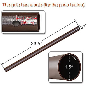 STRONG CAMEL Replacement Patio Umbrella Lower Pole (33.5)
