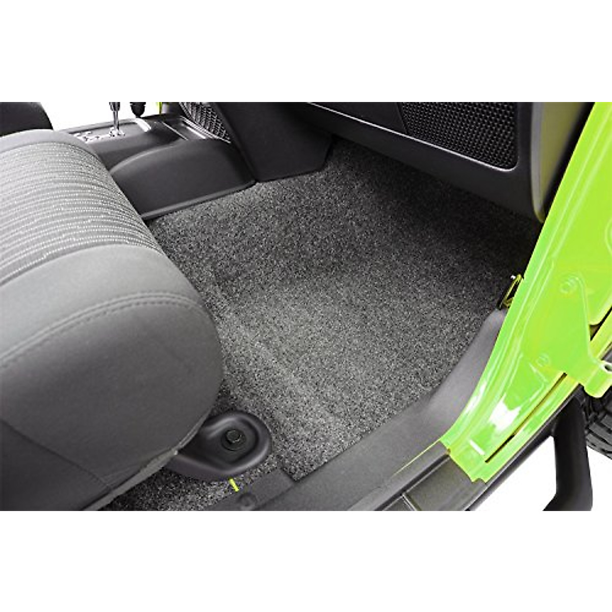 Bedrug - Jeep Liners | 2007 - 2018 Jeep Wrangler JK UNLTD 4 Door, Front Floor Liners (Includes Heat Shields) | Grey - 4 pc. | BRJK07F4