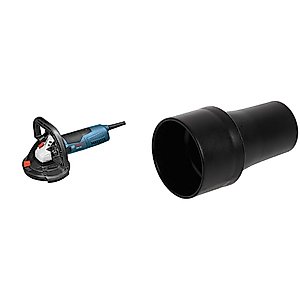 BOSCH CSG15 5-Inch Concrete Surfacing Grinder with BOSCH VAC004 2-1/2 Inch Hose to 35mm Dust Hose Port Adapter