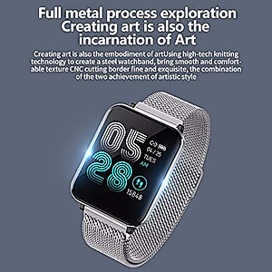 XXXDXDP Sport Modes Smart Watch for Android ios Fashion Comfortable Women Men Sleep Management Smartwatch (Color : Black)