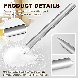 Zonon 12 Pcs 6 Inch Lab Spatula Stainless Steel Lab Scoop Spatula with Rounded Pointed Ends Laboratory Curved Metal Bead Scoop for Scooping Transferring Mixing Powders Pastes Classrooms Home Tool