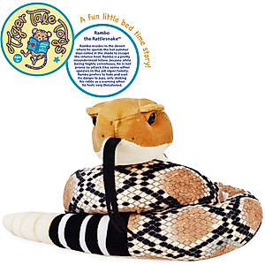 VIAHART Rambo The Rattlesnake - 4.5 Foot Long Stuffed Animal Plush Snake - by TigerHart Toys