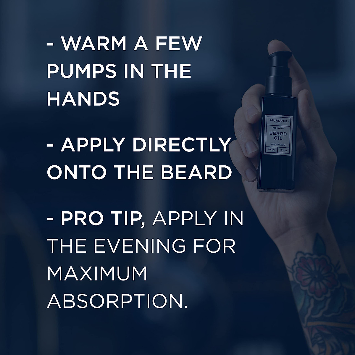 Murdock London Beard Oil for Men - Natural Scent Beard Oil for Healthy growth & Nourishment - Provides Glossy finish - 50 ml
