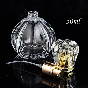 Homeyes 50ML 1.7 OZ Refillable Atomizer Spray Glass Empty Perfume Bottles for Travel