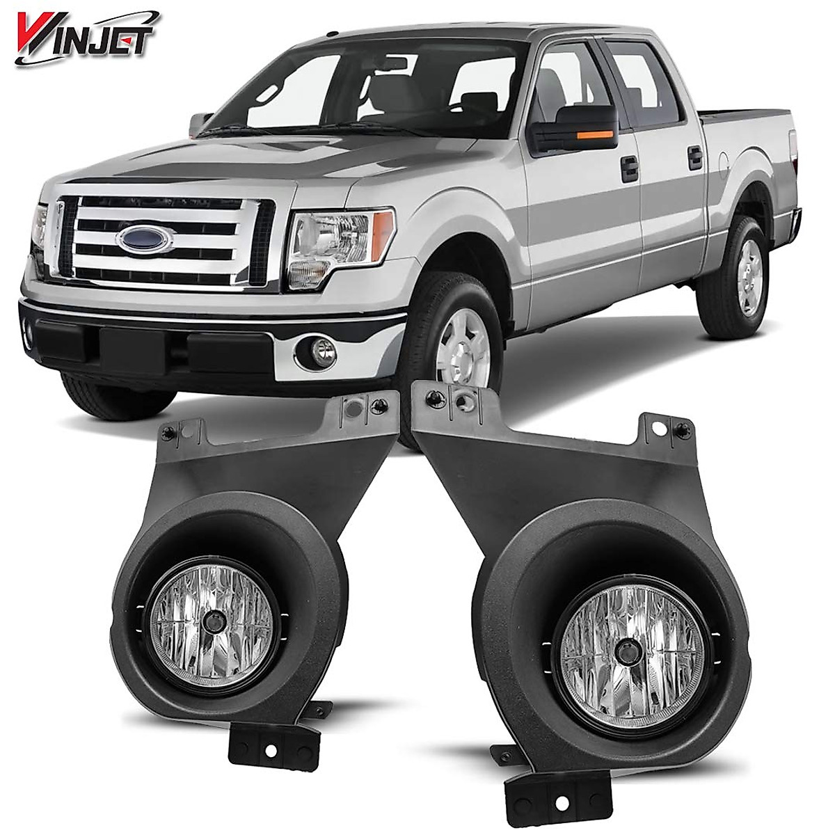 Winjet WJ30-0609-09 OEM Series for [2009-2010 Ford F-150] Driving Fog Lights