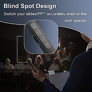 Clicker for Laptop Presentations with Wireless Presenter Remote, 328FT/100m Remote Range Powerpoint Presentation Clickers Wireless Presenter Remotes for PPT/Google Slide Advancer, Toys for Pet/Cats