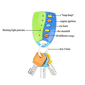 Baby Car Toy Music Function Remote Control Car Baby Toys Functional Safe Adorable Easy Operation Toddler for Kids Toddler Nursery (Blue)