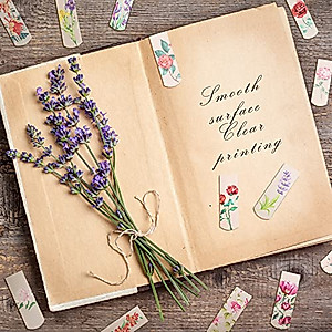 30 Pcs Magnetic Bookmarks Flowers Magnet Page Markers Pretty Bookmarks for Book Lovers Magnet Bookmark Clips Assorted Book Markers Set for Women Students Reading Office, Floral Style 2.3 x 0.8 Inches