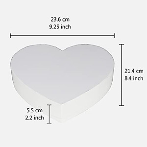 WENPACK Empty Heart Shaped Gift Box Strawberry Packaging (White)