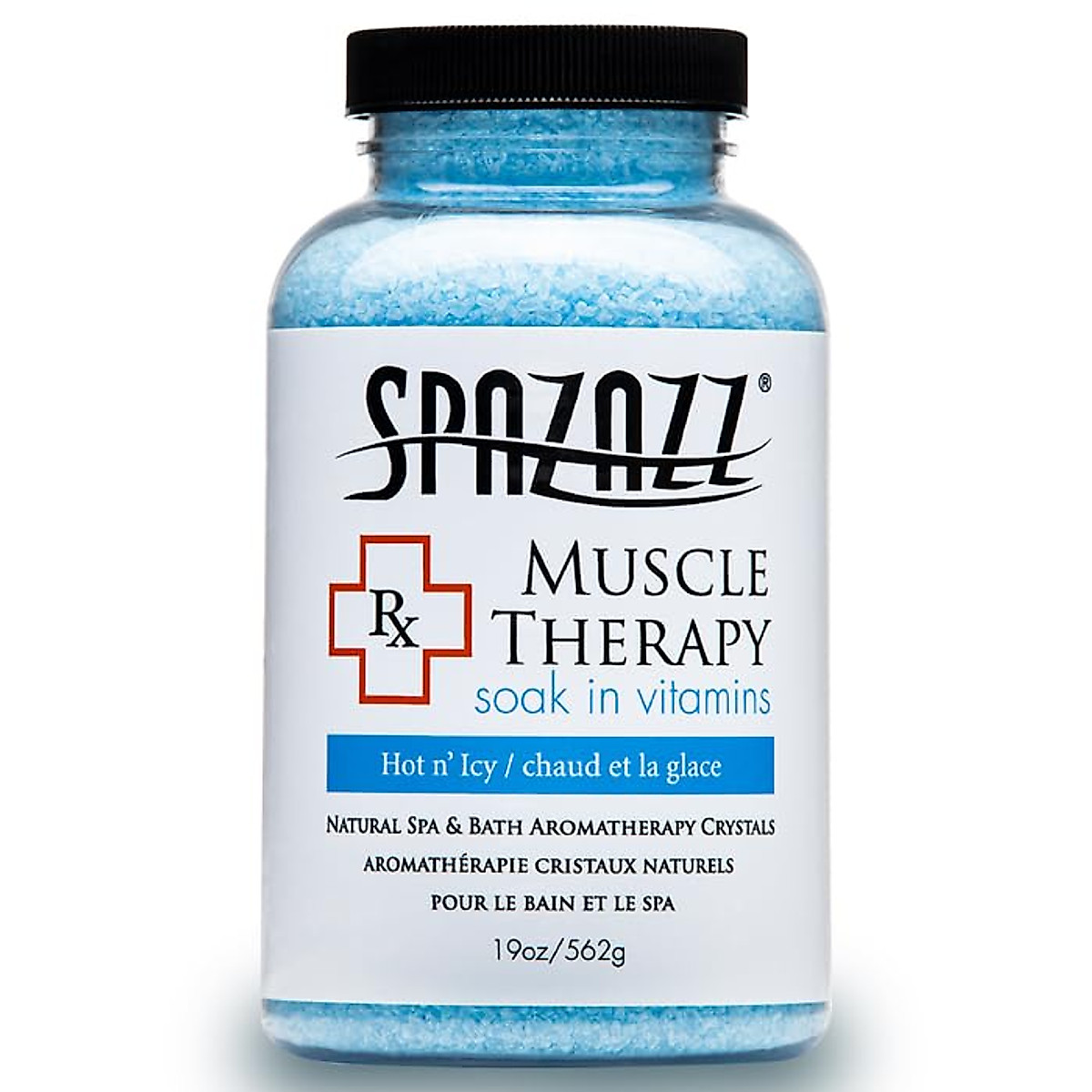 Spazazz SPZ-601 RX Therapy Crystals Container Bath Minerals, 19-Ounce, Muscular Therapy Hot N' Icy