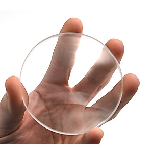 EISCO Double Concave Lens, 1000mm Focal Length, 3" (75mm) Diameter - Spherical, Optically Worked Glass Lens - Ground Edges, Polished - Great for Physics Classrooms