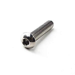 M2x4 Button Head Hex Socket Drive Screws 304 Stainless Steel Button Head Cap Screws (Pack of 100)