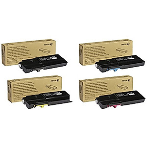 Xerox VersaLink C400/C405 Cyan, Magenta, Yellow, and Black High Capacity Toner Cartridge Multi-Pack (5,000 Pages) - 106R03512, 106R03513