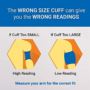 A&D Medical Replacement Blood Pressure Cuff - Wide Range (22-42 cm / 8.6-16.5" Range), ISO-Compliant BP Cuff Connector, for UA-611, UA-651, UA-651LBE, UA-767F & UA-767FAC BP Monitors