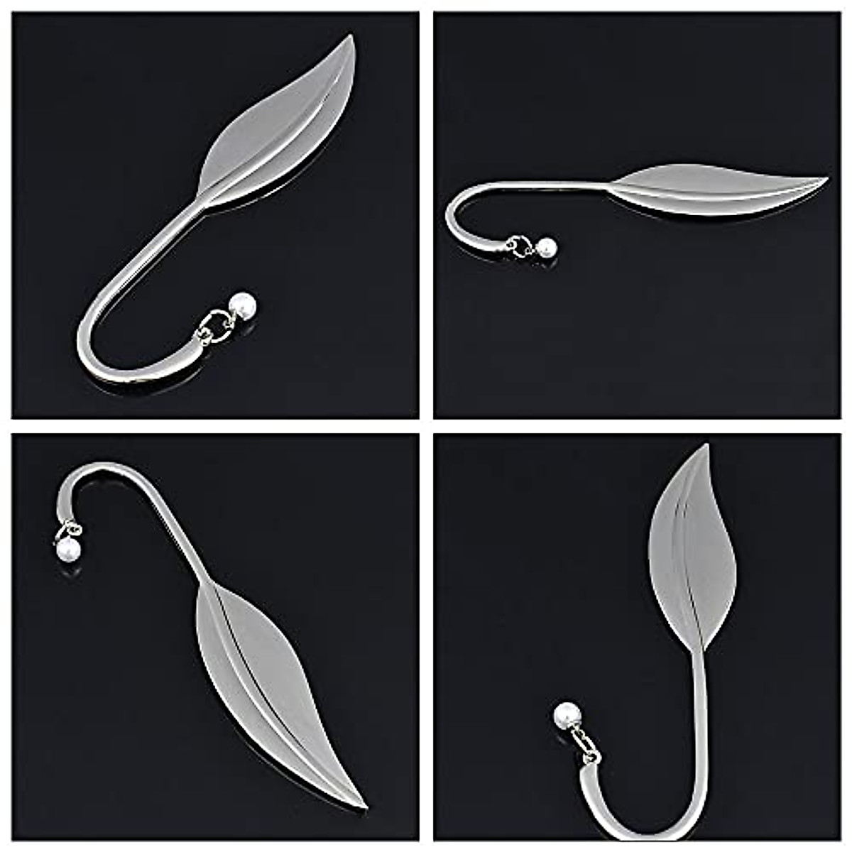 2 Pcs Metal Feather Bookmarks Feather Pendant Bookmarks Creative Exquisite Book Marks Classical Gift Office School Stationery Supply