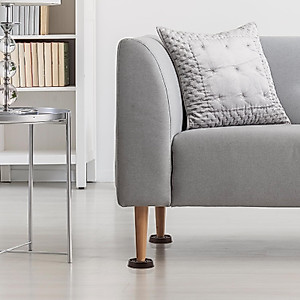 Semetall Furniture Caster Cups 4 Pack 1.5" Round Rubber Furniture Pads and Furniture Floor Protectors(Dark Brown)