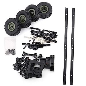 Oil Tank Trailer, Metal + Plastic Military Truck Chassis Lasting Performance DIY Partrts DIY Accessoy for WPL B24 B16 B36ry Truck