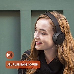 JBL Tune 510BT: Wireless On-Ear Headphones with Purebass Sound - Rose (Renewed)