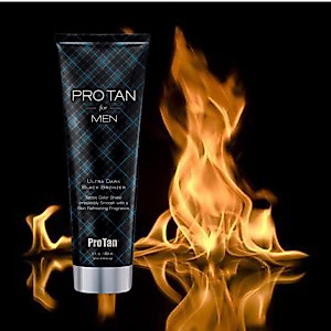 For Men Ultra Dark Black Bronzer - Natural Bronzer for Deep, Dark with Tattoo Color Shield 9 oz by Pro Tan