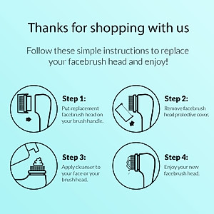 Brushmo Brush Head Replacements Compatible with Clarisonic Mia 1, Mia 2, Mia Fit, Alpha Fit, Smart Profile Uplift and Alpha Fit, Sensitive Facial 4 Pack (Sensitive)