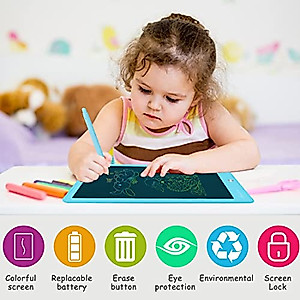 11 Inch LCD Writing Tablet, Colorful Drawing Doodle Board for Kids Toddler Drawing Pad Writing Board, Christmas Birthday Gifts for Boys Girls Age 3-7 Blue