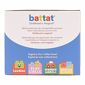 Battat – Car & Color Sorting Playset – Cause-And-Effect Toy – Push & Go Cars – Color-Coded Matching – 2 Years + – 3-Car Garage