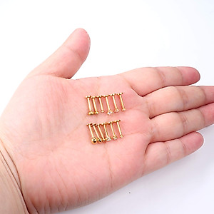 Drperfect 12 Pcs Lip Rings for Women Men 16 Gauge Stainless Steel Labret Studs Cartilage Forward Helix Tragus Earrings Monroe Medusa Piercing Jewelry